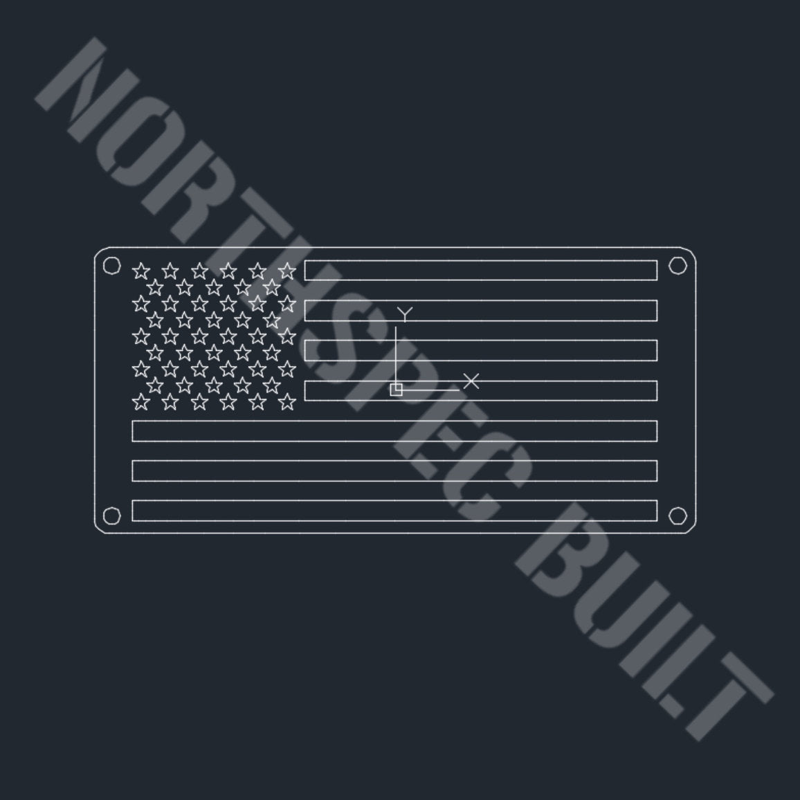US Flag Emblem DXF File – Northspec Built
