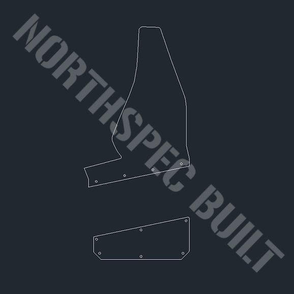 Universal 12" Kickback Mudflaps DXF File – Northspec Built